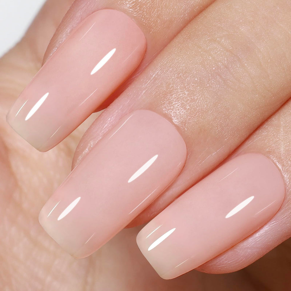 Beetles Pale Pink Sheer 15ML Neutral Nude Pink Jelly Gel Polish Nail C ...